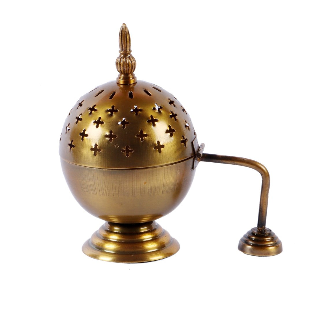 Round Metal Lobaan with Handle Writings On The Wall Lobaan