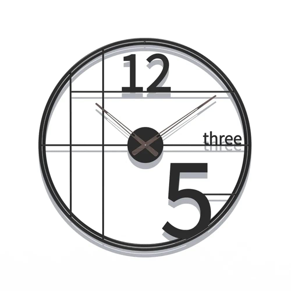 Metal Wall Clock: Black Numbered Wall Clock for Modern Decor – Writings ...