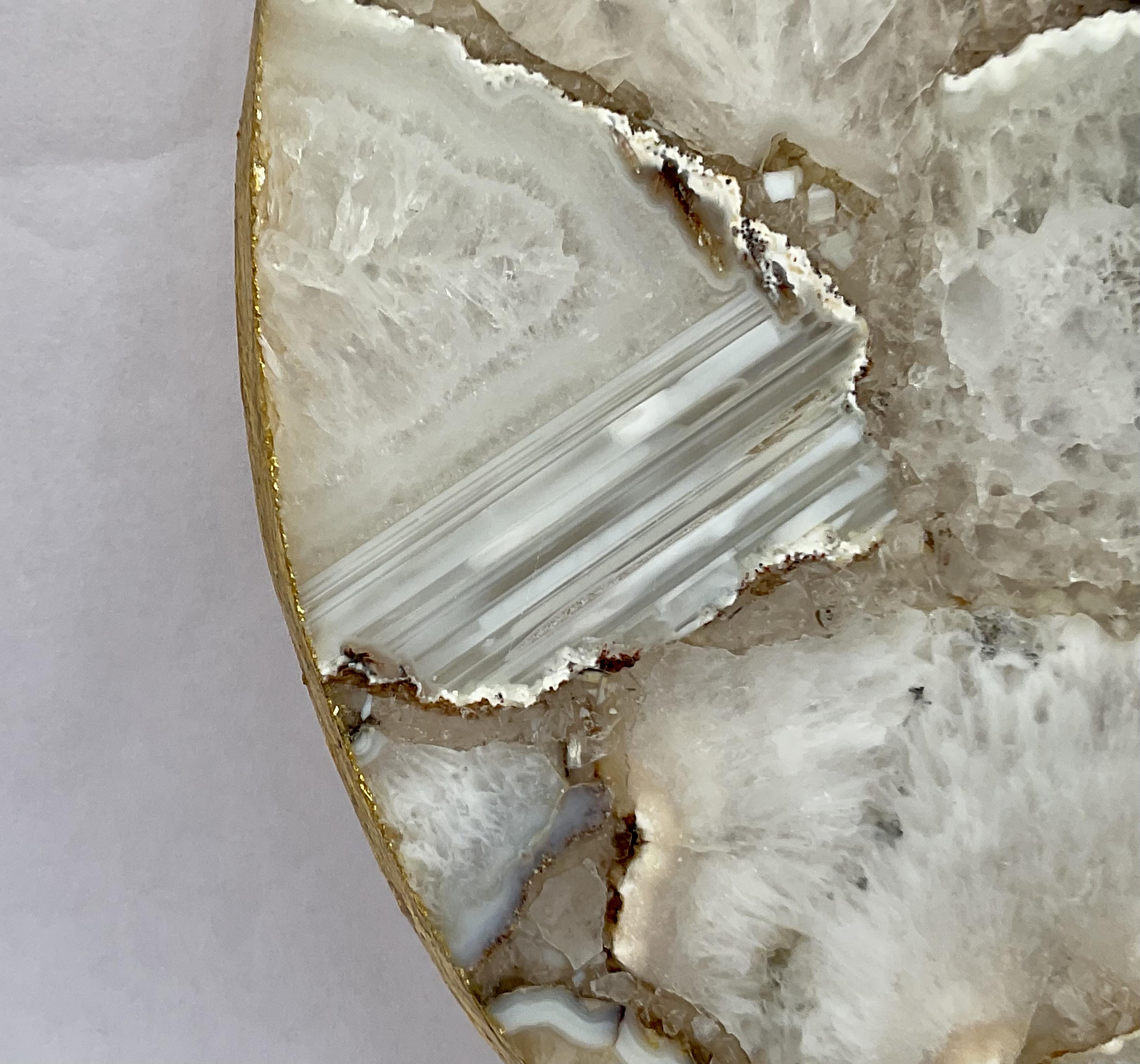 Agate Clock: Classic Gemstone Round Clock with Leafing – Writings On ...