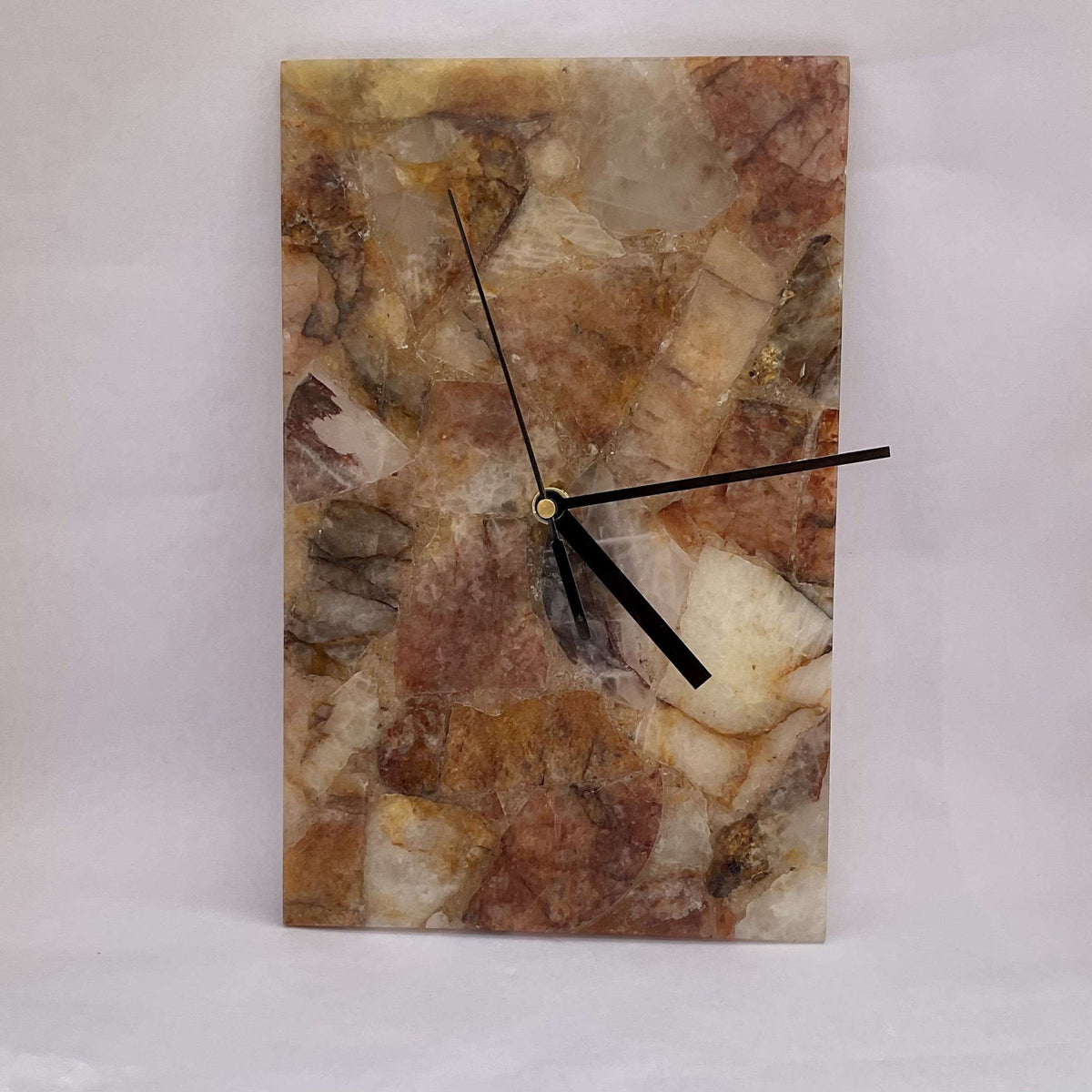 Buy Golden Quartz Gemstone Rectangle Clock |Stone Wall Clock – Writings ...