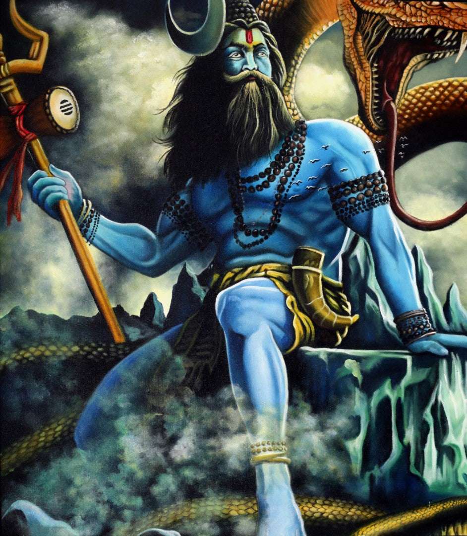 Lord Shiva Handmade Acrylic Painting – Writings On The Wall