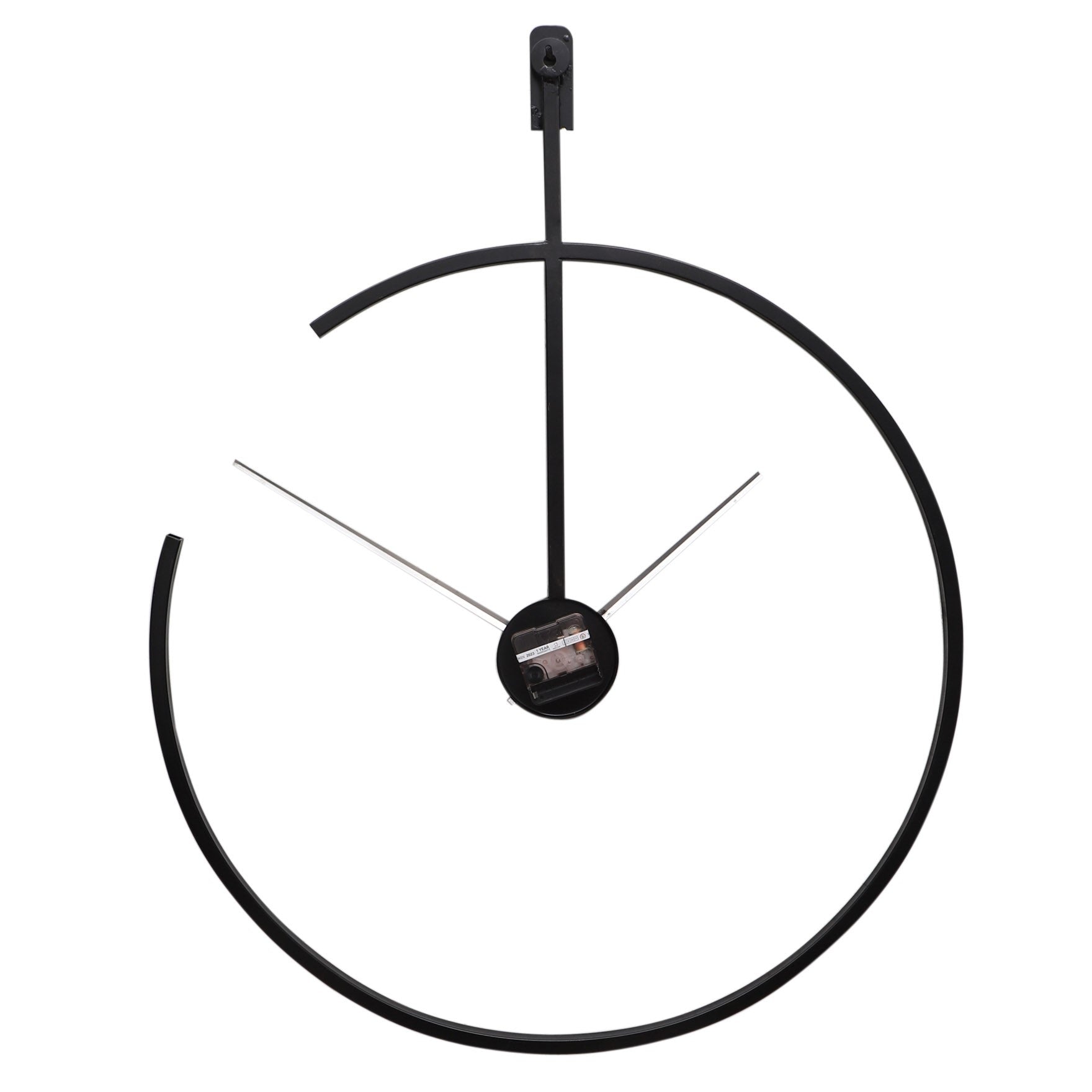 Minimal Black Arc Black Metal Wall Clock | Large Wall CLock – Writings ...