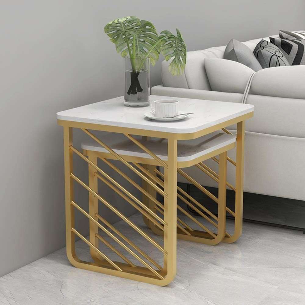 Nesting marble side tables store