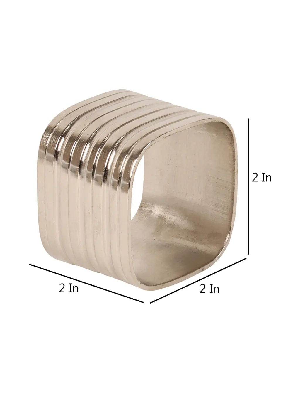 Silver Square Napkin Ring - Set of 6 – Writings On The Wall
