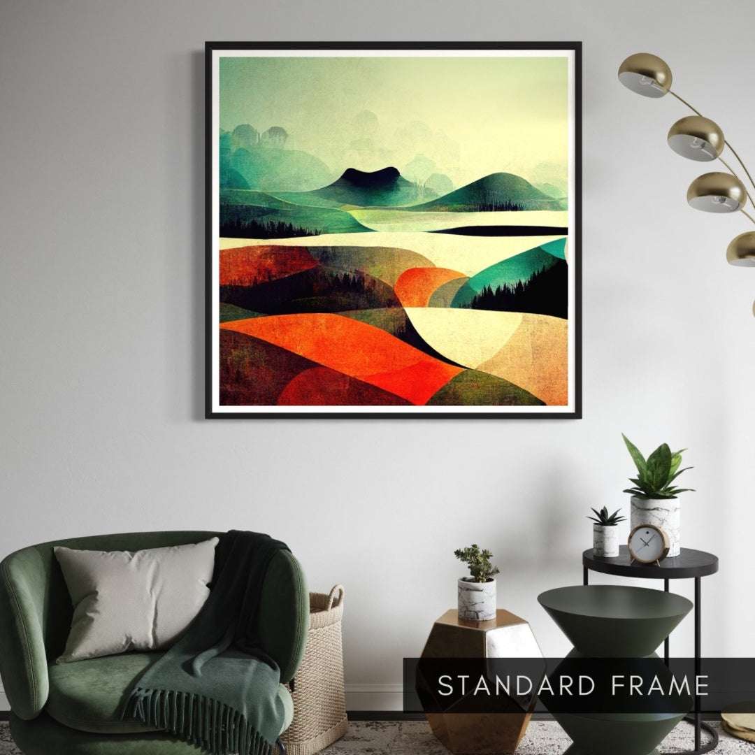 Colorful Abstract Landscape - Art Print Writings On The Wall Canvas Print