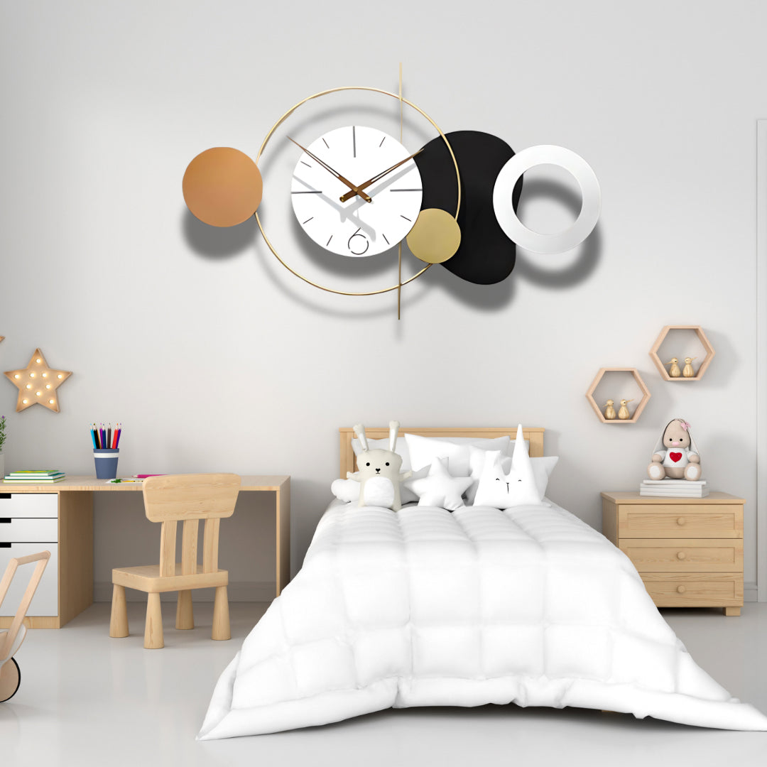 Minimalist Multi-Tone Designer Wall Clock Writings On The Wall Wall Clock