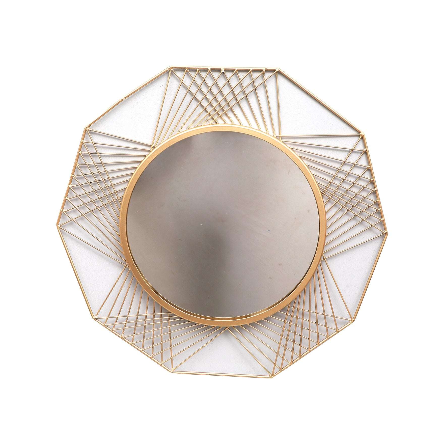 Mesh Design Wall Mirror | Round Wall Mirror – Writings On The Wall