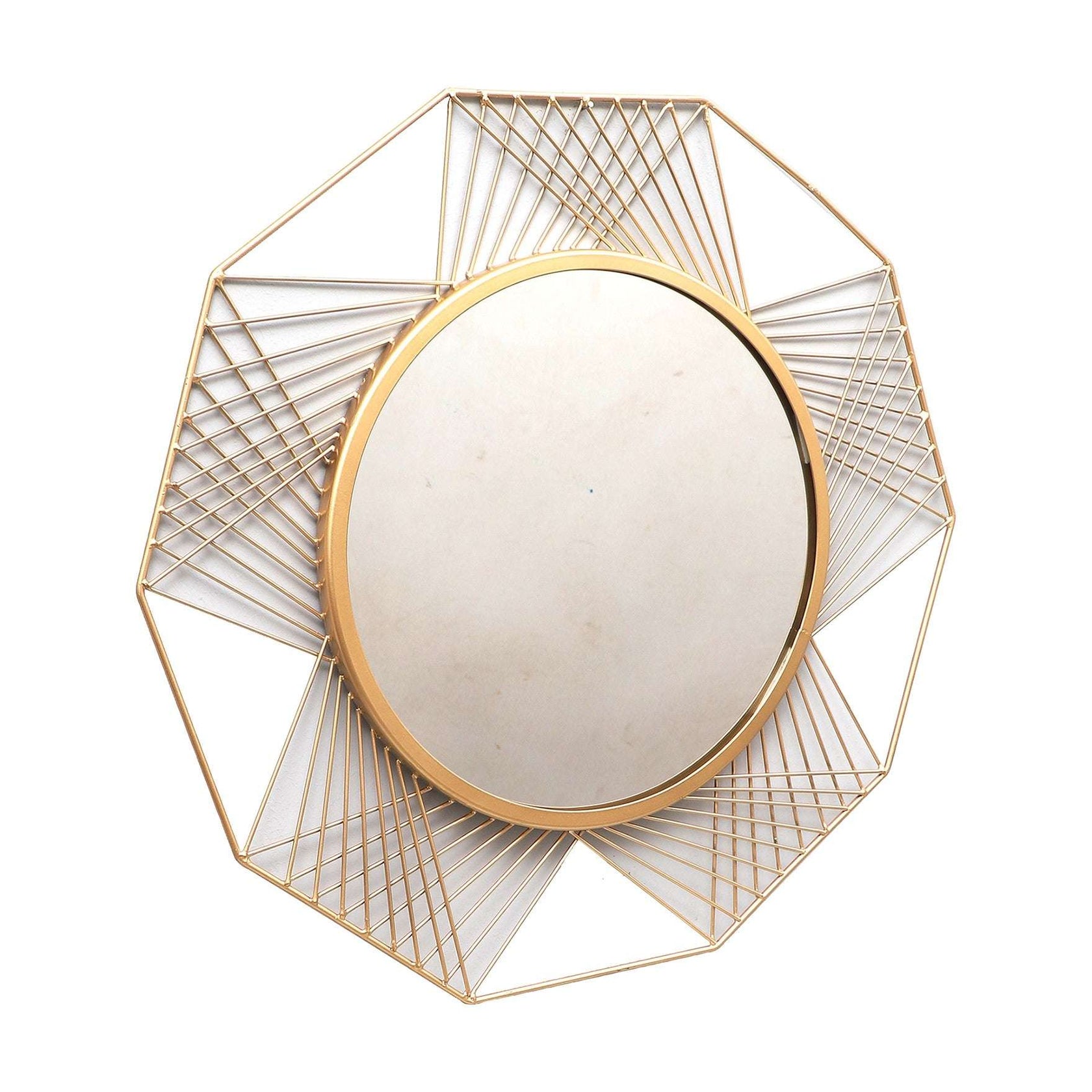 Mesh Design Wall Mirror | Round Wall Mirror – Writings On The Wall