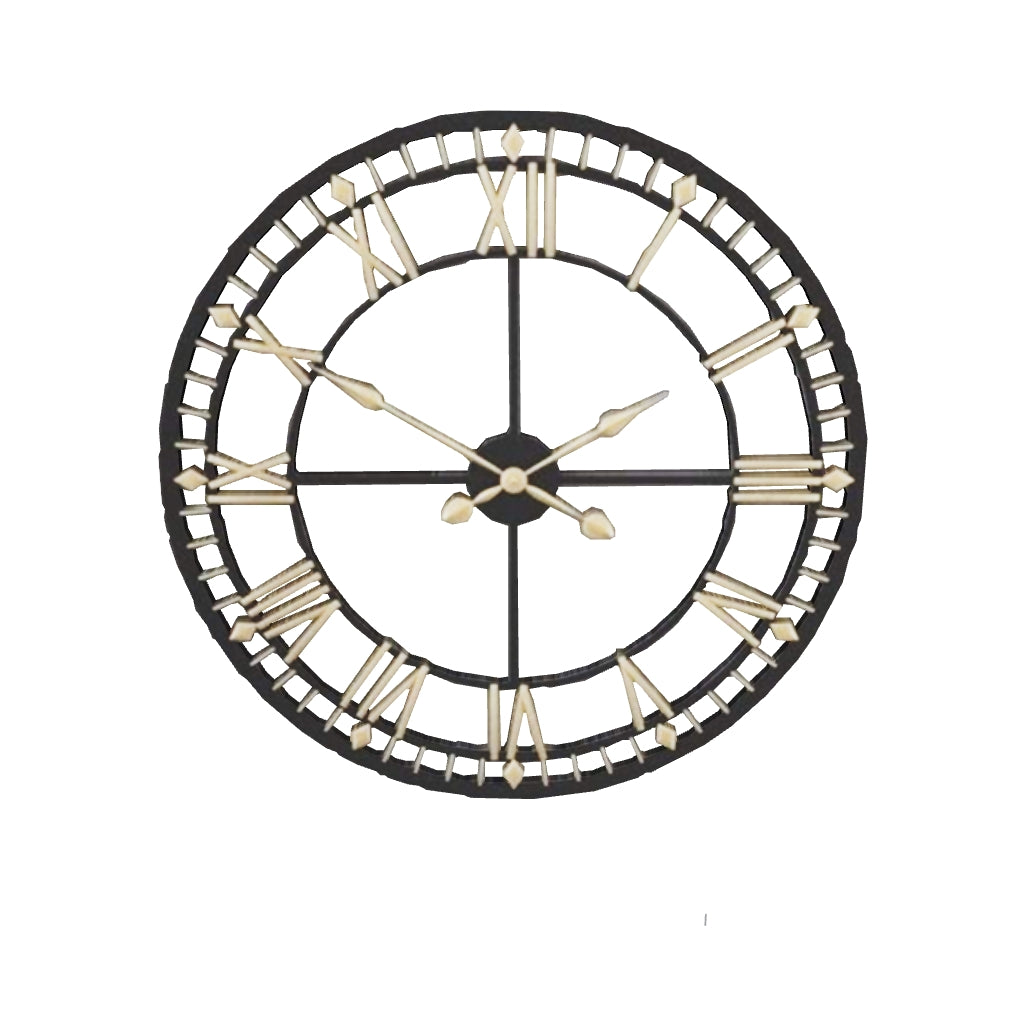 Black & Gold Designer Wall Clock - Metal Wall Clock – Writings On The Wall